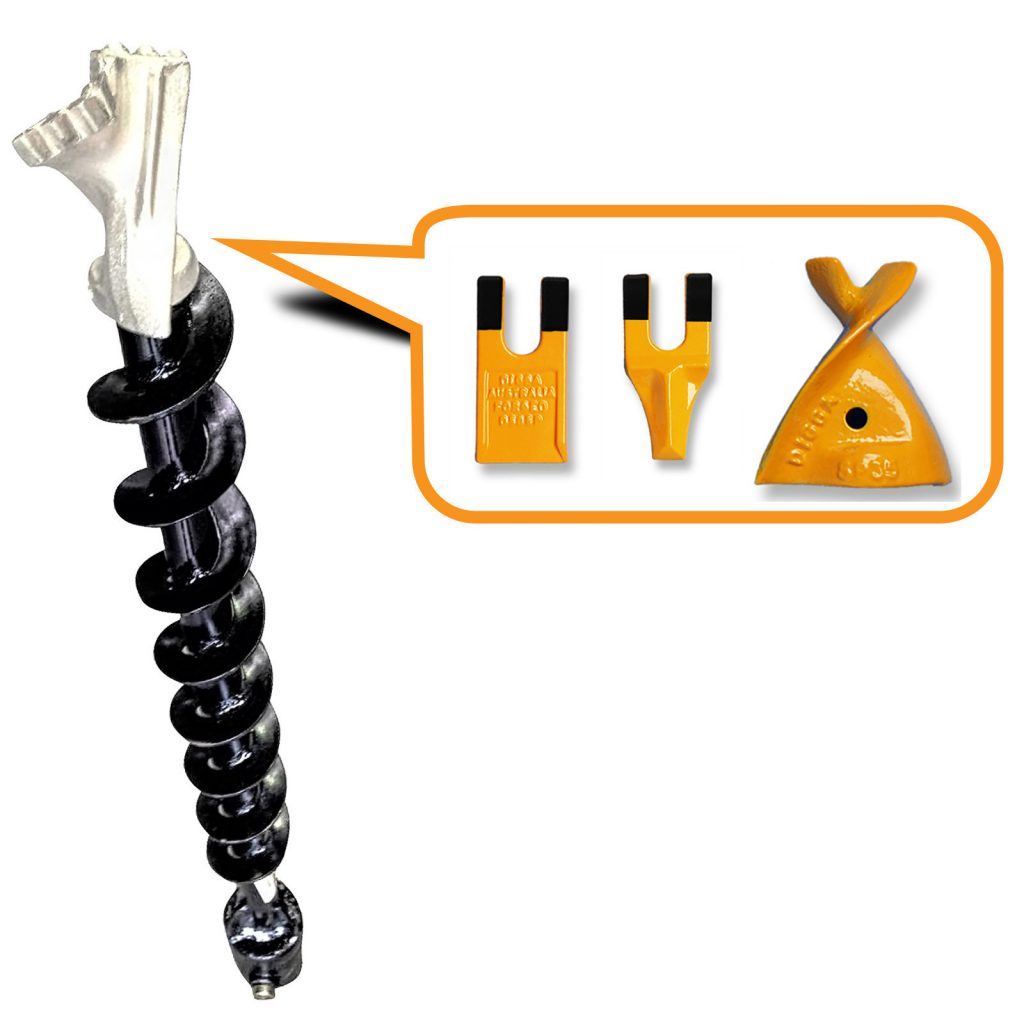 Auger Digga Drill Bit 100mm | Auger Attachment Sales